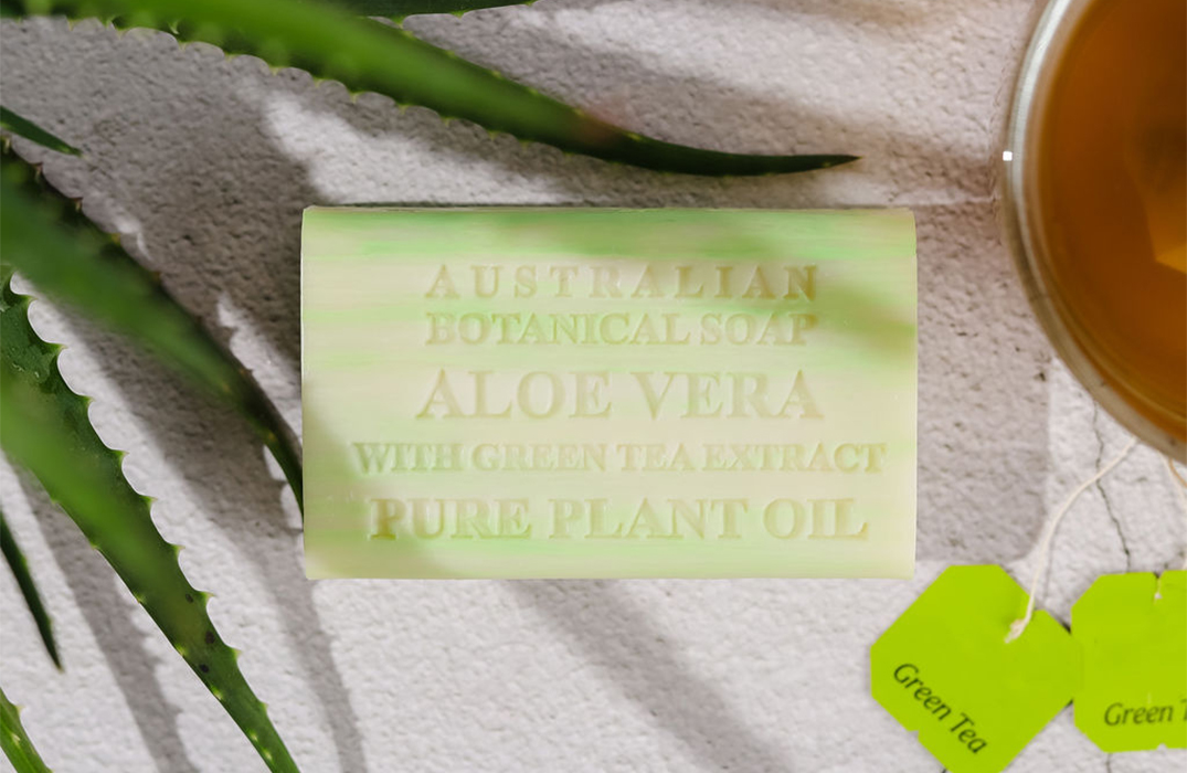 Aloe Vera Soap with Green Tea Extract 4 Pack | Australian Botanical Soap